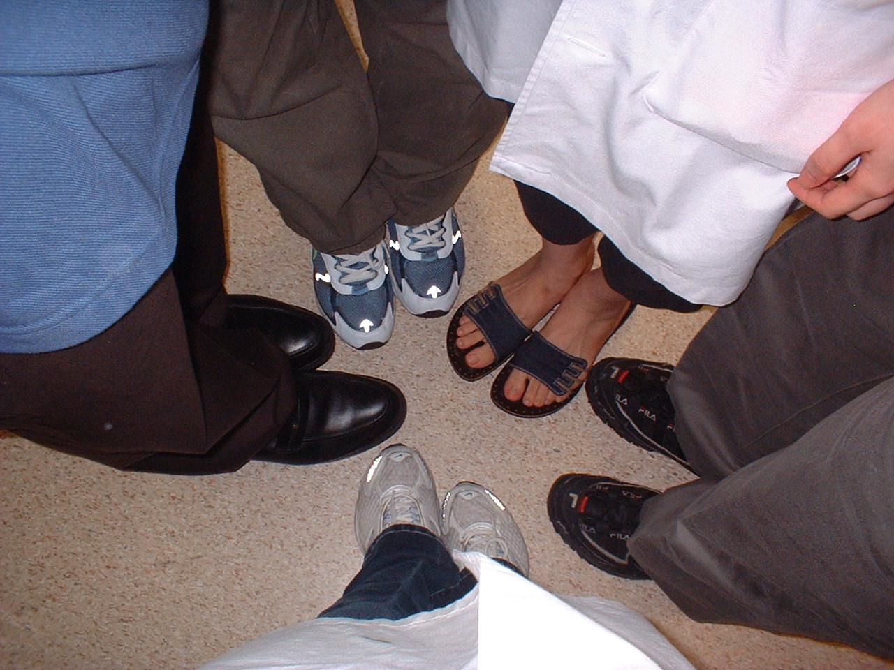 Who is wearing slippers? s----_______------------ $50 for lab safety ...