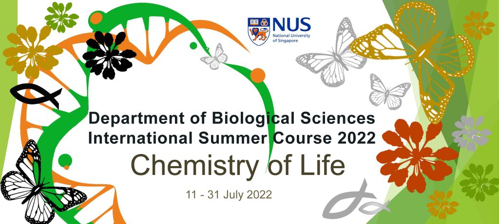 DBS Summer Course 2022 – Chemistry of Life | 11 – 31 July 2022 - NUS ...