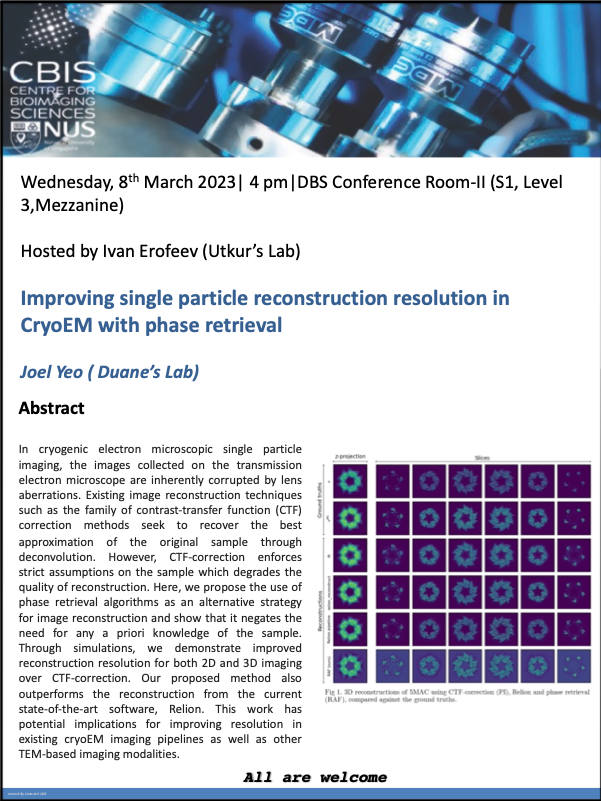 CBIS Seminar: Improving single particle reconstruction resolution in CryoEM with phase retrieval ...