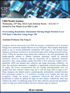 CBIS Seminar: Overcoming resolution attenuation during single-particle ...