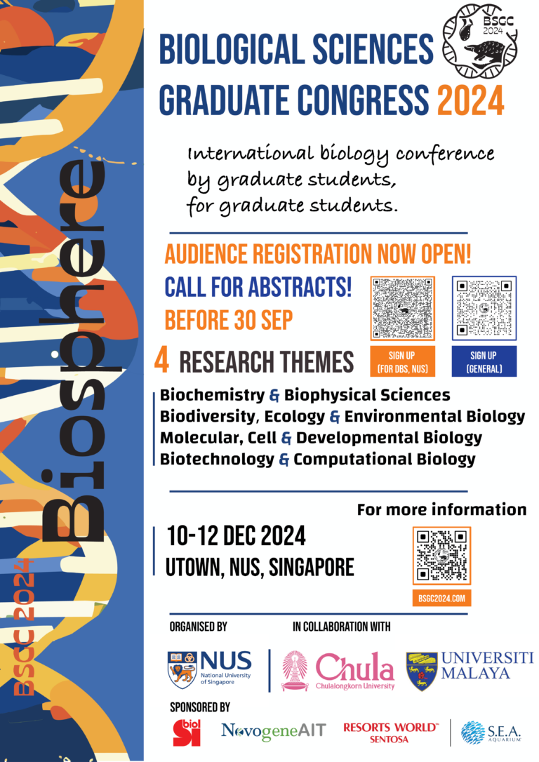 Biological Sciences Graduate Congress 2024 | 10 - 12 December 2024 - NUS Biological Sciences ...